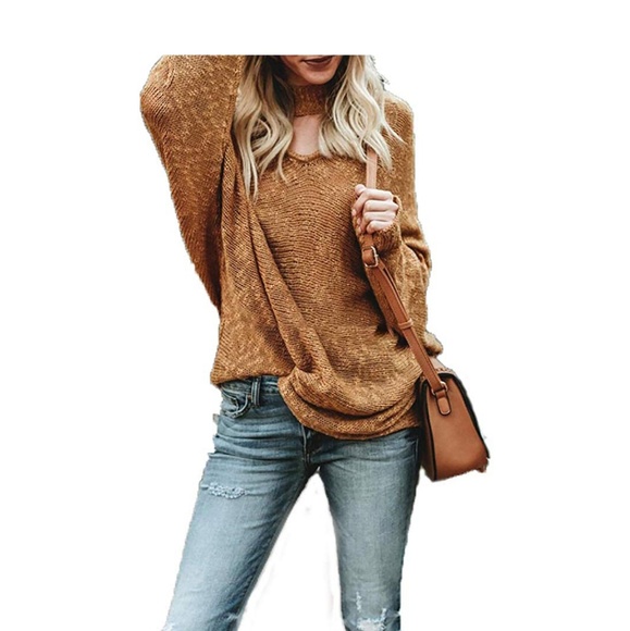 S. the Widow | Sweaters | Ethel Caramel Choker Knit Sweater | Poshmark